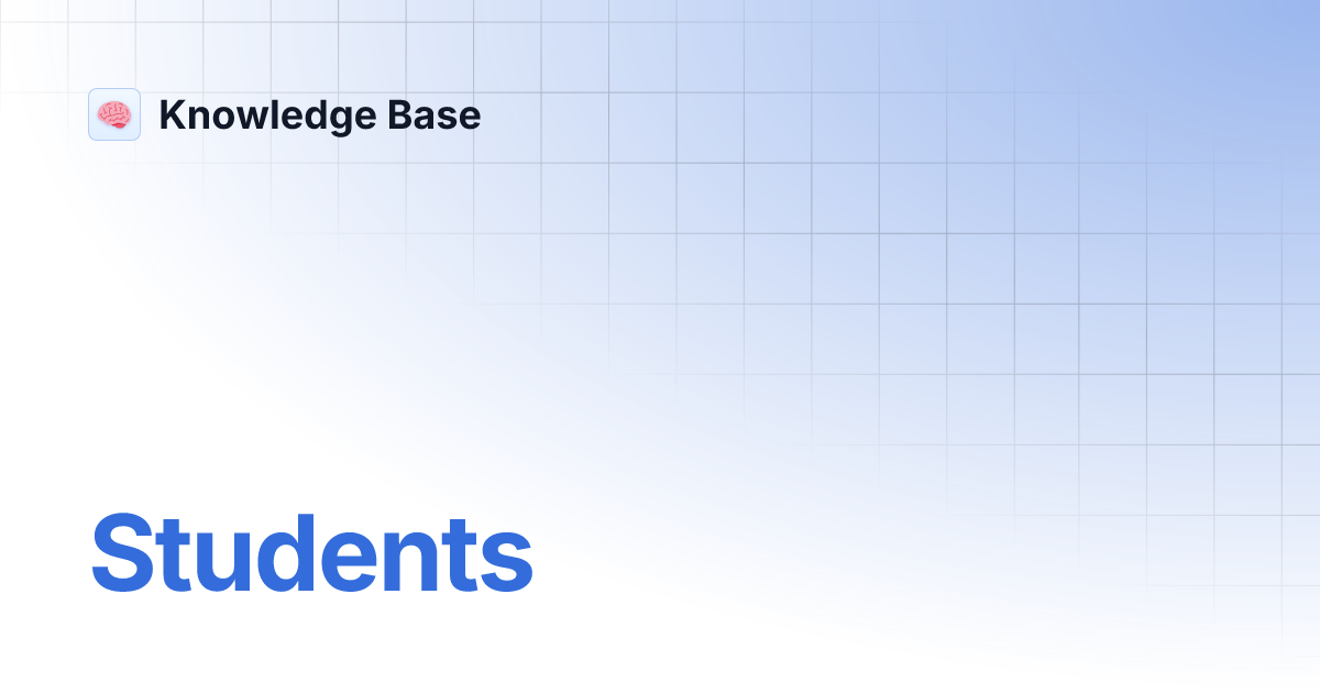 Students | Knowledge Base